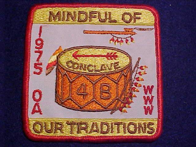1975 W4B SECTION CONCLAVE PATCH, MINDFUL OF OUR TRADITIONS – Streamwood.net