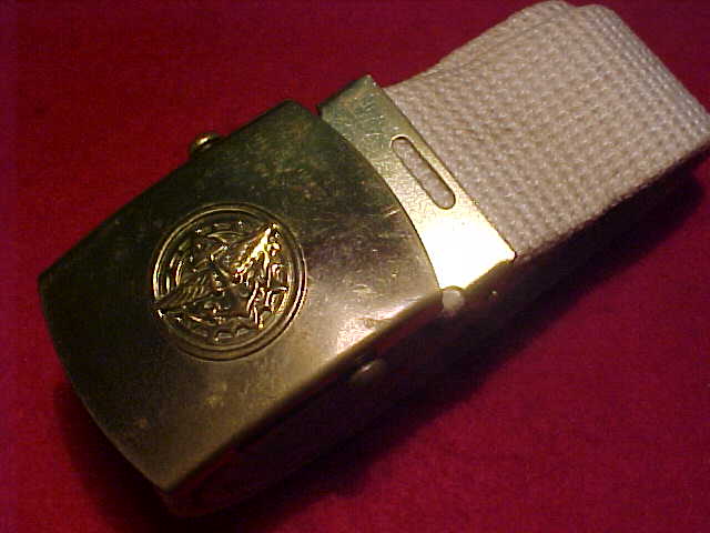 EXPLORER BELT & BUCKLE, BRASS BUCKLE (COMPASS/ANCHOR/WINGS DESIGN) W ...