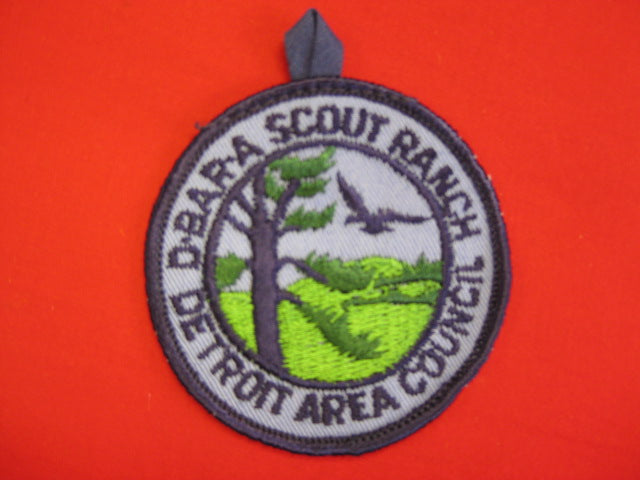 D-Bar-A Scout Ranch patch, 1973 Summer Camp, navy Blue Border , Med Bl ...